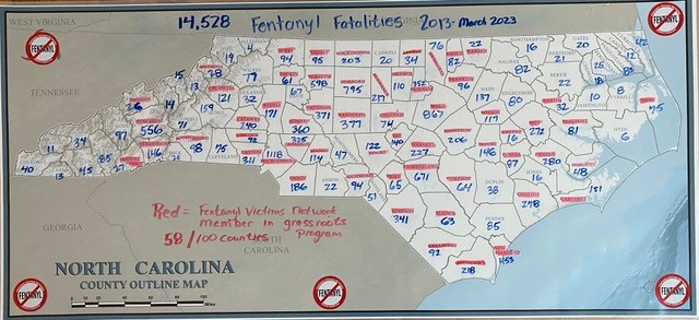 NC Map: Fentanyl Fatalities - Fentanyl Victims Network of North Carolina